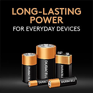 Duracell Coppertop C Batteries, 2 Count Pack, C Battery with Long-lasting Power, All-Purpose Alkaline C Battery for Household and Office Devices