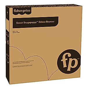 Fisher-Price Sweet Snugapuppy Deluxe Bouncer, portable bouncing baby seat with overhead mobile, music, and calming vibrations [Amazon Exclusive]