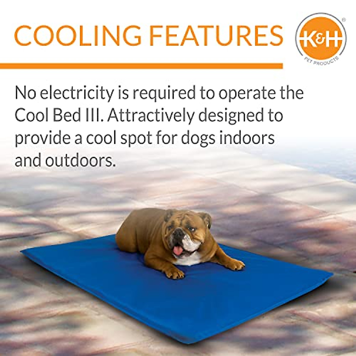 K&H Pet Products Cooler Dog Combo Cool Bed III Medium and Freezable Coolin' Bowl 96 Ounce