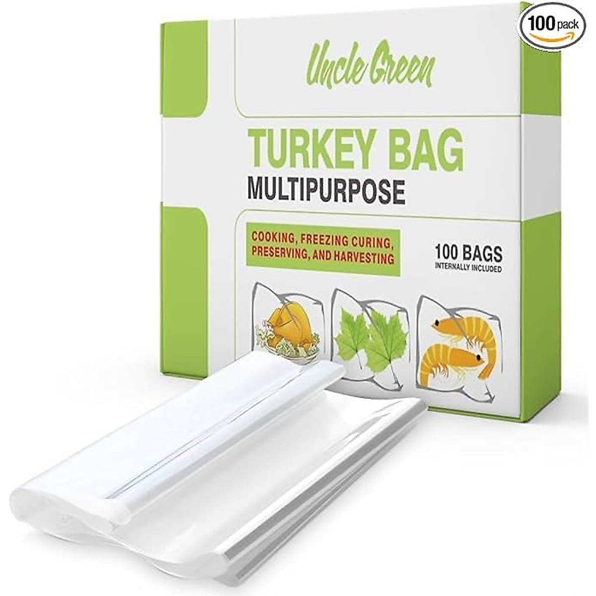 Uncle Green Multipurpose Turkey Bags -19" x 24.5"-100 bags per box