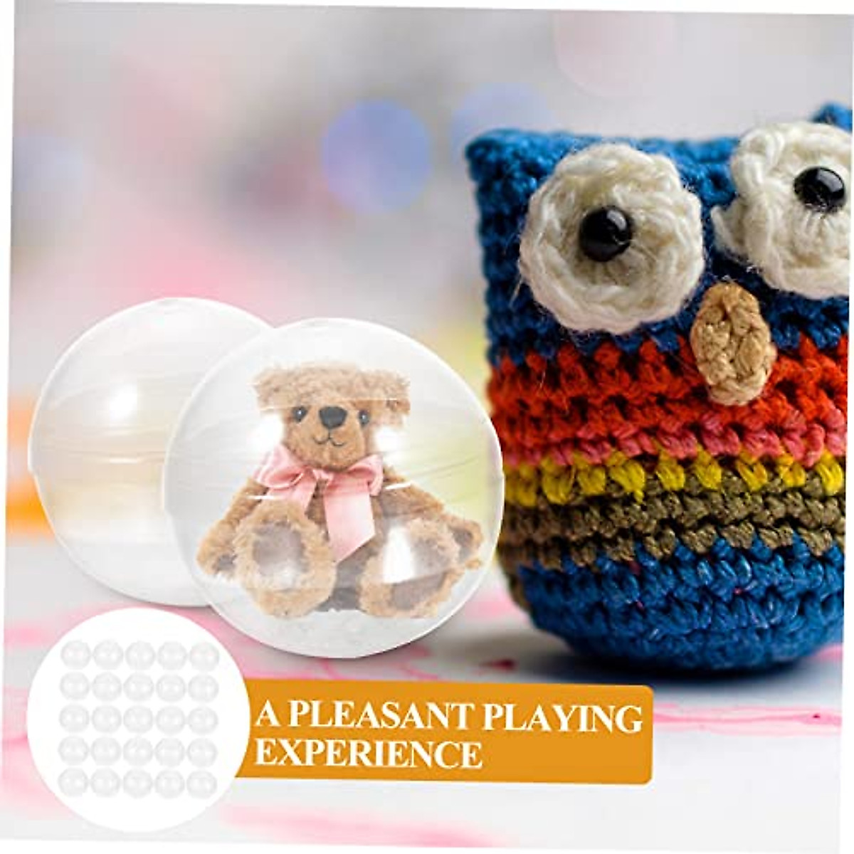 Clear Plastic Hanging Ball 600 pcs Pit Easter Machine Decorative Egg Size Ballempty Holiday Candy Twisting Machines Mm Jewelry Acrylic Balls Tree Sphere Party Crafts