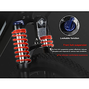 SAMEBIKE 27.5" Electric Bike for Adults 500W E bike Commuter Electric Mountain Bike 22-24MPH Electric Bicycle with 48V 13AH Removable Battery,Up to 60 Miles Password-settable display