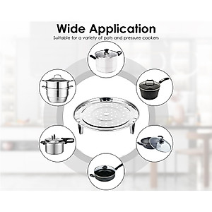 DS. DISTINCTIVE STYLE Steamer Rack 8.5 Inch Stainless Steel Steaming Rack Steam Tray with Removable Legs for Steamer Cookware Instant Pressure Cooker Multi-functional Steamer Basket