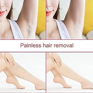 Crystal Hair Eraser Tattoer Painless Hair Eraser Reusable and Washable Magic Hair Remover for Men and Women Hair remomval Tool Hair Removal Device,Upgraded Crystal Panel (Gold)