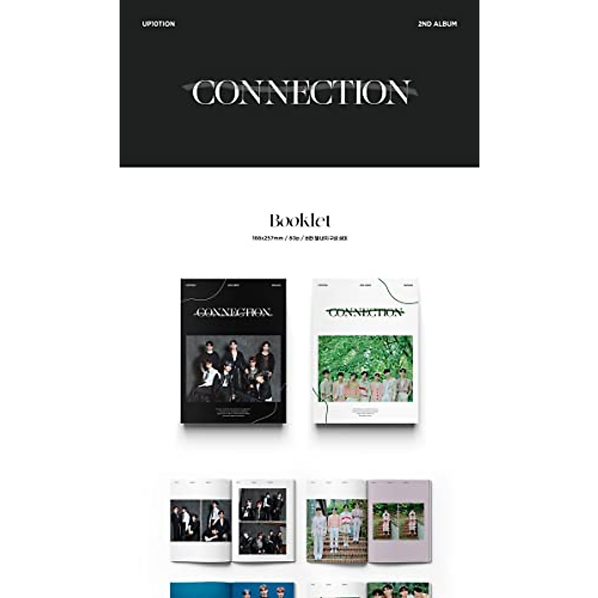 UP10TION Connection 2nd Album Silhouette Version CD+1p Folding Poster On Pack+80p Booklet+1p Sticket+1p Bookmark+2p Selfie PhotoCard+Tracking Kpop Sealed