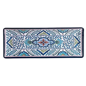 Certified International Talavera Melamine 19" x 8" Rectangular Platter, Multicolor