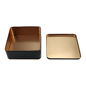 PHILPETY Decorative Storage Box Rural Tin Gift Box Tinplate Candy Cookie Box Square Candy Storage Containers with Lids for Chocolate Candy Tea Coffee Cosmetics Jewelry Photos Gift Case 3Pcs