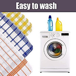Patelai 12 Pieces Kitchen Dish Cloths for Washing Cleaning Absorbent Dish Rags Drying Dish Towels for Scrubbing Wipe Glass Home and Household Supplies, 3 Styles
