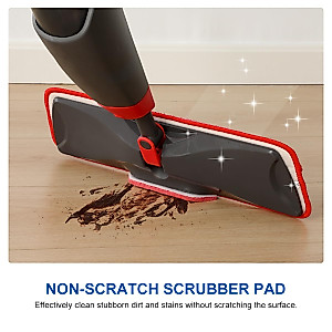 LANMU 3 Pack Microfiber Mop Pads and 2 Pack Scrubbing Pads Compatible with Rubbermaid Reveal Spray Mop,16.5" x 5.5" Reusable Replacement Head Cleaning Refills