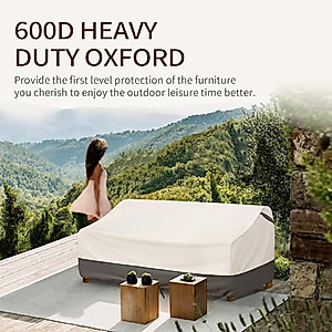 Bestalent Patio Furniture Covers Waterproof,Outdoor 3-Seater Sofa Cover Fits up to 79W x 38D x 35H inches