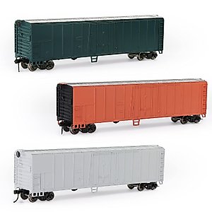 Evemodel C8750 3PCs HO Scale 1:87 50' Steel Reefer 50ft Boxcar Model Railway Wagon (3 Colors)