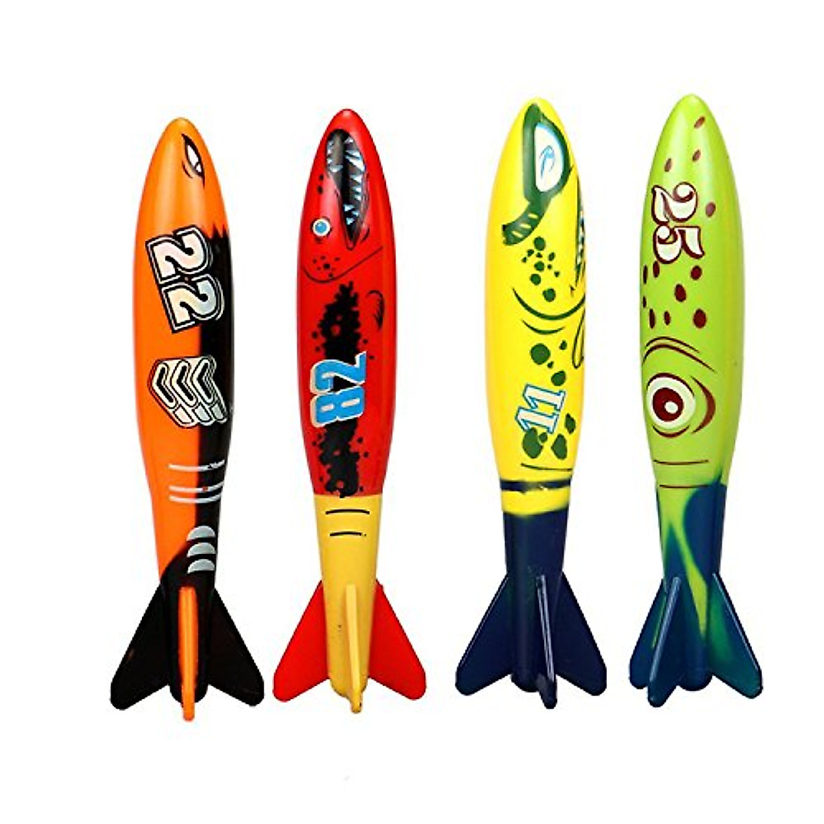 Fayoo 23 Pack Underwater Swimming/Diving Pool Toys Diving Rings(4 Pcs), Toypedo Bandits(4 Pcs), Diving Sticks(3 Pcs) with Under Water Treasures (12 Pcs) Gift Set Bundle