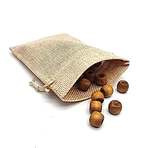 50PCS Burlap Gift Bags with Drawstring,Linen Burlap Bags Candy Bags Goodies Bag for Christmas Wedding Party and DIY Craft Packing (3.5 x 4.7 Inch | 9 x 12 CM, Natural Brown)