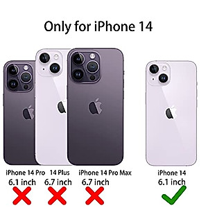 Annymall for iPhone 14 Case with 2 Screen Protector, Heavy Duty Shockproof Dropproof Dust Proof Full Body Rugged 3-Layer Military Tough Durable Protective Cover for Apple iPhone 14 6.1" (Black)