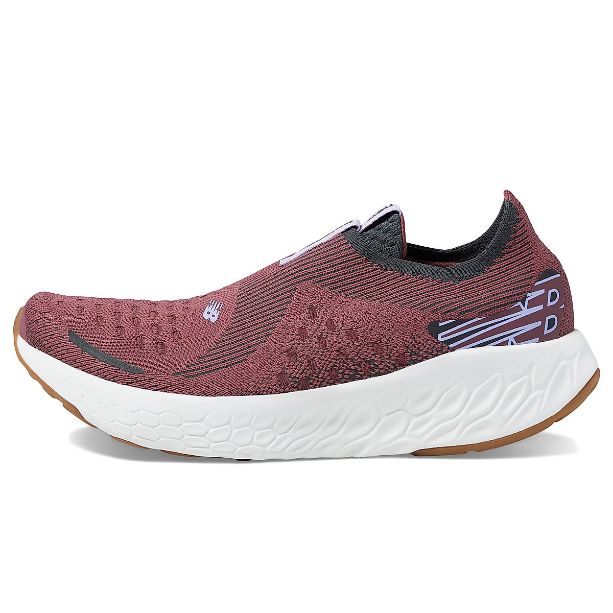 New Balance Women's Fresh Foam X 1080 Unlaced V1 Running Shoe, Washed Burgundy/Blacktop, 8.5