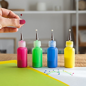 MAHITOI 4 Ultra-fine Tip Applicator Bottles 20ml Clear, for Storing & applying Craft Supplies & Mediums Like Glitter, Glue, Paint, Stains, Inks - Creative Crafter