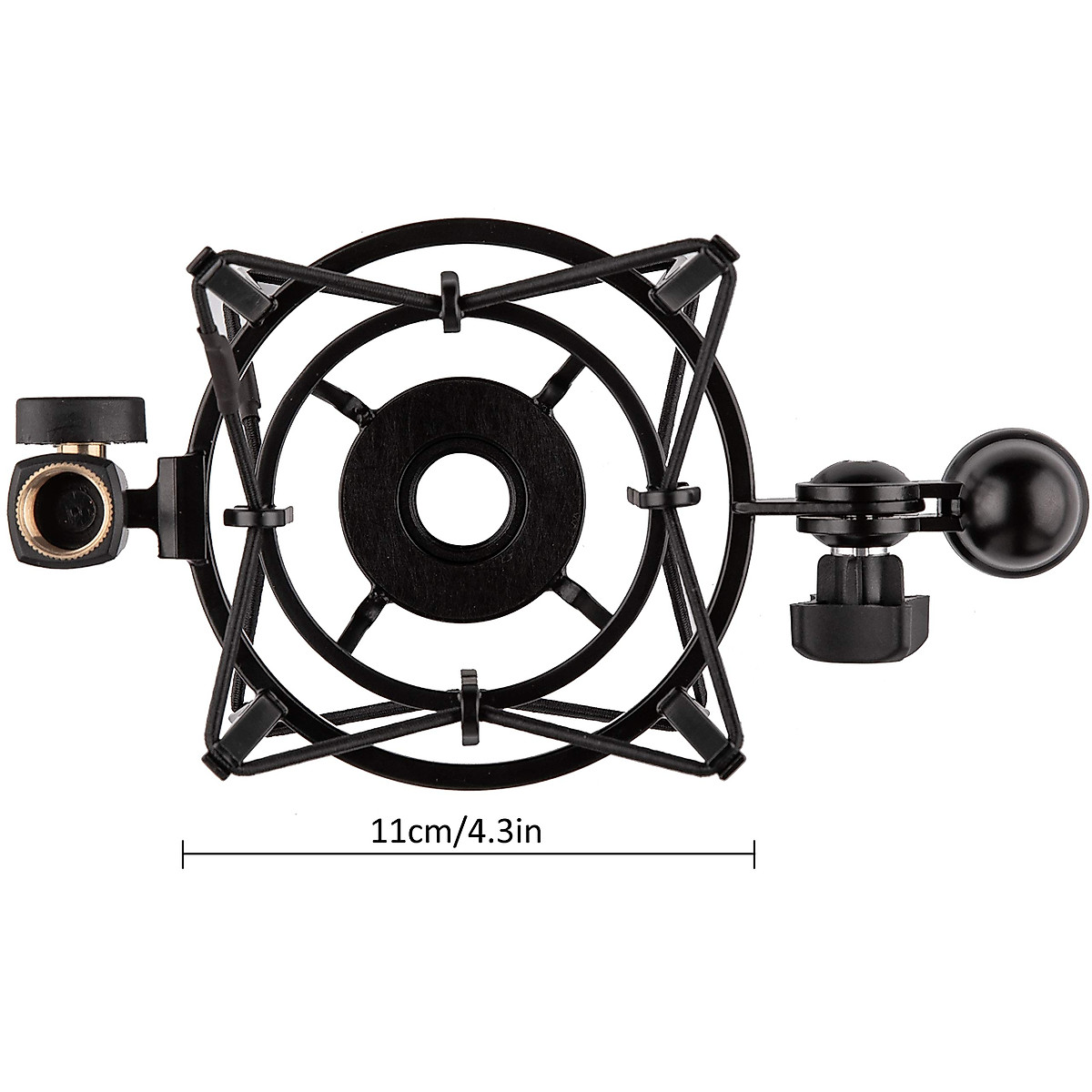LYRCRO Microphone Shock Mount with Integrated Pop Shield for Rode Mics like K2, NT1-A,NT1000, NT2-A, NT2000, NTK, Podcaster and Procaster (20mm Internal Thread).