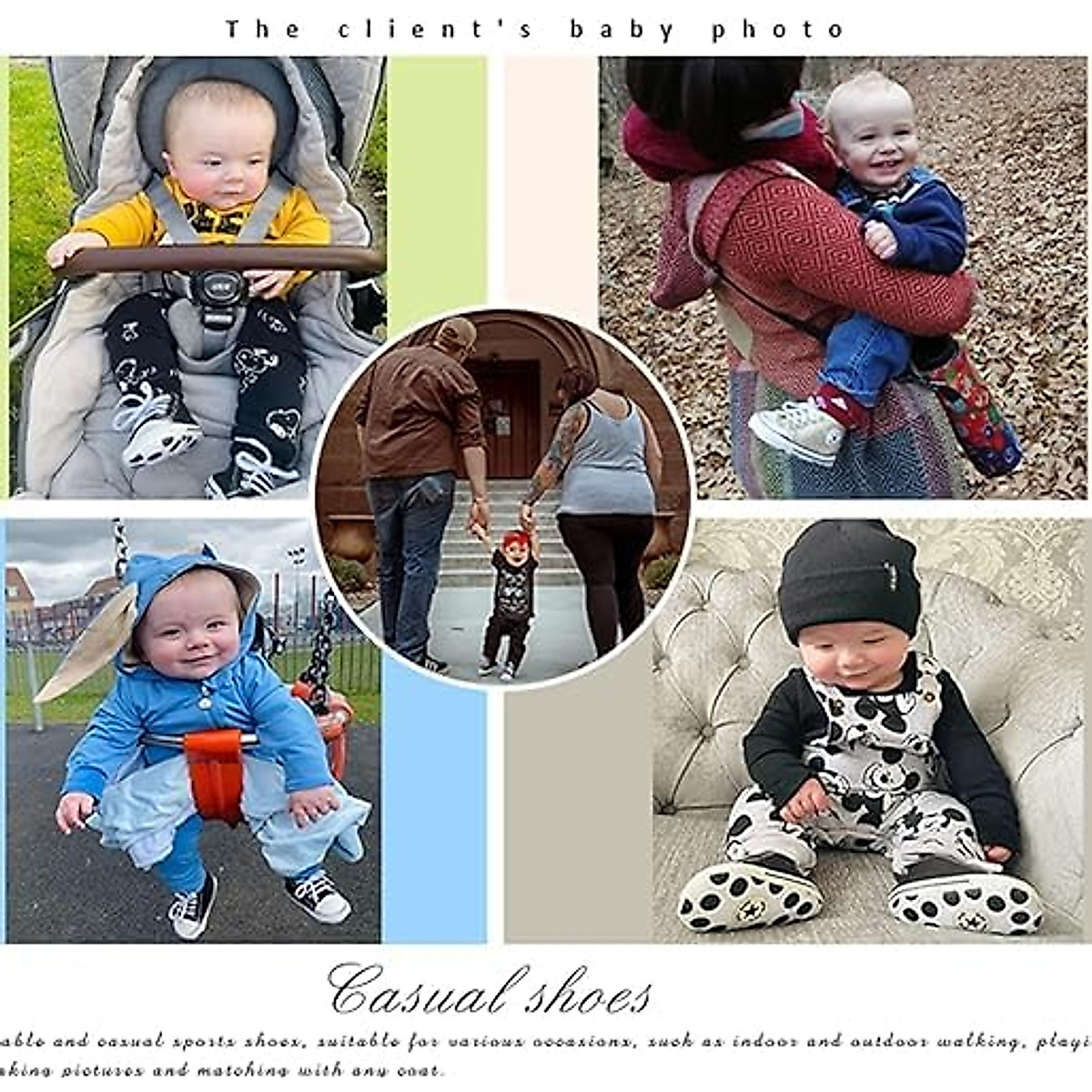 KIDSUN Tutoo Unisex Baby Boys Girls High Top Sneaker Soft Anti-Slip Sole Newborn Infant First Walkers Canvas Denim Shoes