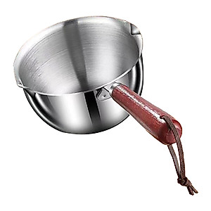 Mini Butter Warmer Pot 304 Stainless Steel 300ml Small Saucepan for Kitchen