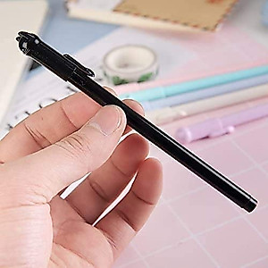 sencoo 12 pack Erasable Black Gel Pens Girl Cute Pens Kawaii Cat Pens Students Stationery Erasable Gel Pens Childern Gift