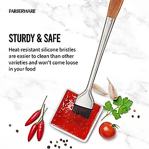 Farberware Barbeque Stainless Steel with Acacia Wood Handle Basting Brush