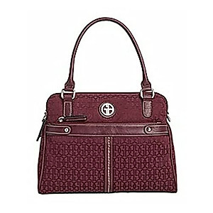 Giani Bernini Women's Burgundy Logo Adjustable Strap Satchel Handbag