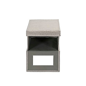 Household Essentials Small Drop Front Shoe Box 2 Pack, Gray