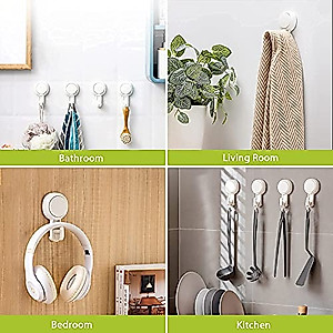 Budget & Good Shower Caddy Suction Cup and Elegear Heavy Duty Shower Suction Hooks (4-Pack) Bundle
