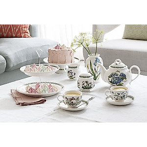 Portmeirion Botanic Garden Teaspoons | Set of 6 Teaspoons with Assorted Floral Motifs | 6 Inch Spoons | Made from Stainless Steel with Porcelain Handles