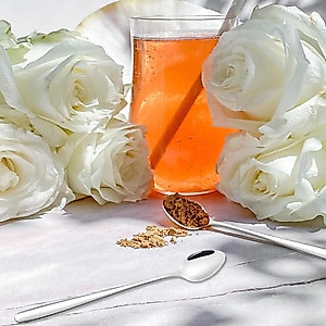 tiokin Long Handle Spoon, Iced Tea Spoons,7.8-Inch Coffee Spoon,Ice Cream Spoon, Stainless Steel TeaSpoons,Cocktail Stirring Spoon,Set of 6