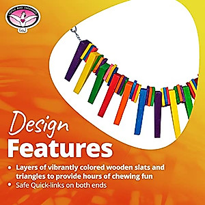 Super Bird Creations SB304 Triangle Teasers Bird Toy, Large Bird Size, 28" x 11"