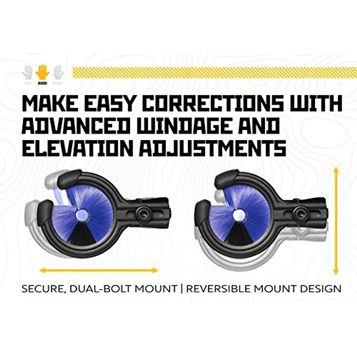 Trophy Ridge Kill Shot Whisker Biscuit Archery Arrow Rest, Ambidextrous, Purple, Medium