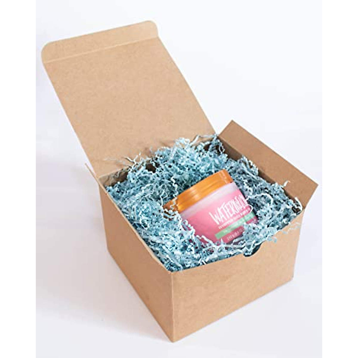 MagicWater Supply Soft & Thin Cut Crinkle Paper Shred Filler (2 LB) for Gift Wrapping & Basket Filling - Baby Blue