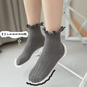 XiPriway Little Girls Vintage Ruffle Ankle Lace Socks Toddler Girl Boot Socks，Mixed 6 Pairs