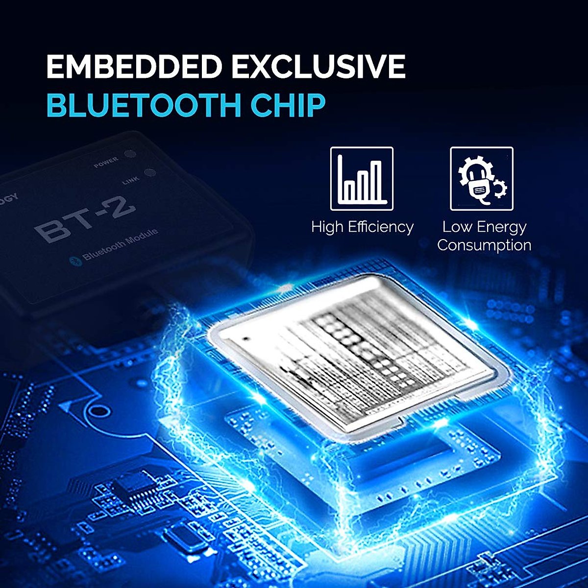 Renogy BT-2 Bluetooth Module RJ45 Communication Port Wirelessly Monitor Real-time Insight Precise Control, Compatible Solar Charge Controllers, Battery Charger, Inverter, BT-2 RS485