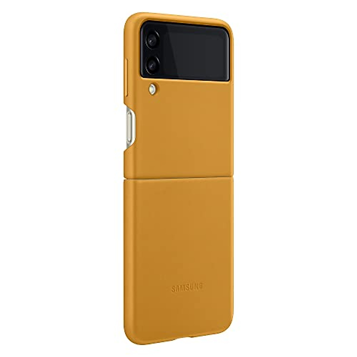 SAMSUNG Galaxy Z Flip3 Leather Cover - Official Case - Mustard