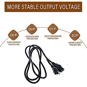 Digipartspower 6ft AC Power Cord Cable Lead for Zojirushi NL-BAC05 5.5-Cup Micom Rice Cooker