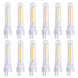 CXLHO String Lights Replacement LED Bulb Filament 12 Packs, 2700K Warm White, S14 Light Bulb Accessories, Shatterproof Waterproof and Dimmable