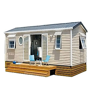 20 Ft Tiny Movable Prefab House to Live in 1 Bathroom, 1 Bedroom & 1 Kitchen- for Small Family. Bachelor Nest