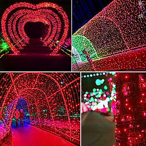 Vicila Red LED String Lights Christmas, USB Tree Lights Remote Control Fairy Lights 100 LED String Lights for Bedroom, Wedding, Birthday Party Decor-39.4ft(Red)