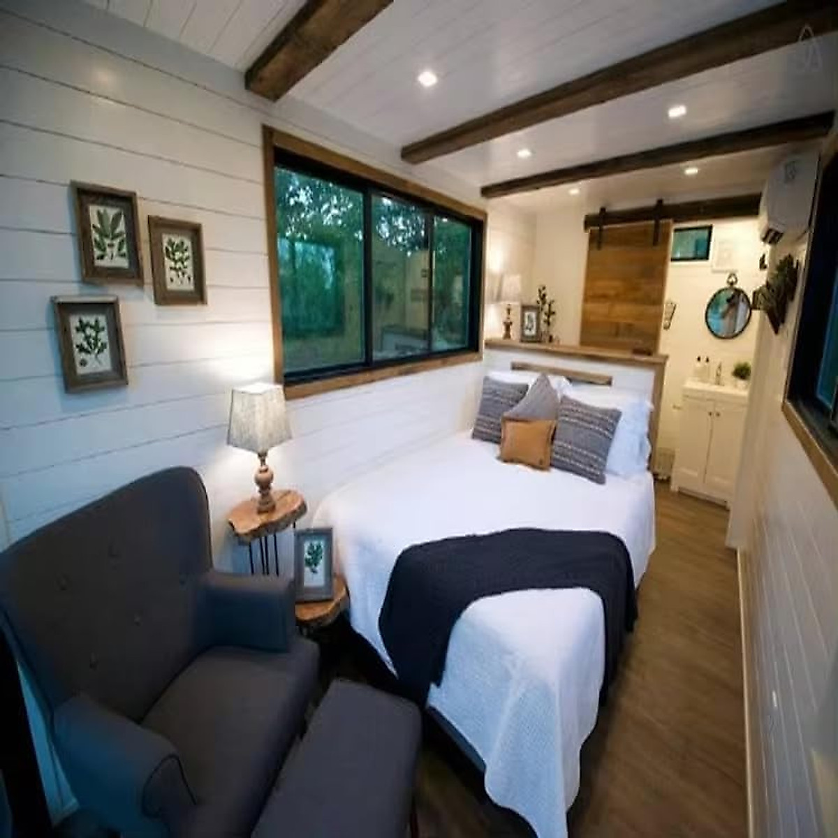 Prefab Hiking House, 20ft Container Home, Portable Mini Home with Deck, Outdoor Living Space for Couples, Suitable for Camping and Hiking 221" D x 144" W x 180" H (Hiking and Nature) w/Terrace