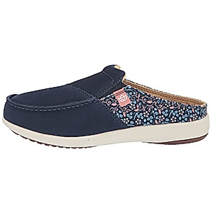Spenco Women's Siesta Via Slide Clog, Peacoat Floral, 6