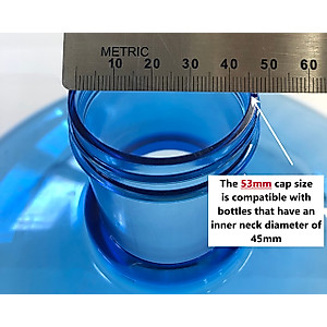 Threaded / Screw-On Caps for Water Dispenser Plastic Bottles/Jugs with Size 53mm Caps (2pk)