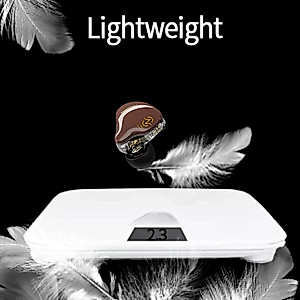 CCZ Coffee Bean in Ear Monitor, Immersive Bass Sound Wired in Ear Headphones, HiFi iem with 1DD Dynamic Driver Detachable Cable for Singers, Musicians, Stage, Drummer, Church (Without mic, Brown)