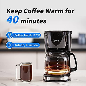 CYETUS 12-Cup Coffee Maker YD-1203, Drip Coffee Brewer Machine, Home Barista