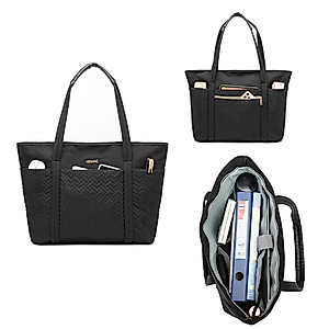 Kinmac Women's Laptop Tote Bag Top Handle Handbag Work Bag for Laptop Computer Up to 15 inch (Floral)