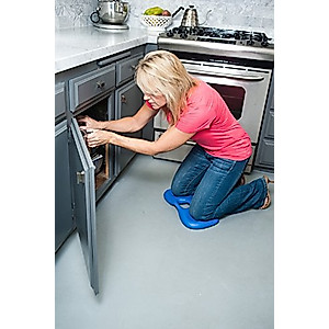 BackJoy Kneeling Pad - Knee Pressure Relief Cushion, Bath Kneeler, Gardening Mat, Construction Work, Waterproof, Lightweight & Portable (Sea Blue Color)