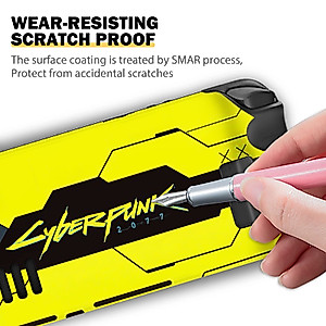 DLseego Punk Steam Deck Skin Sticker Protective Vinyl Decal Anti Fingerprint Scratch Resistant Japanese Amine Cartoon Cover for Newest Steam Gaming Console 2021 Easy to Apply - Yellow