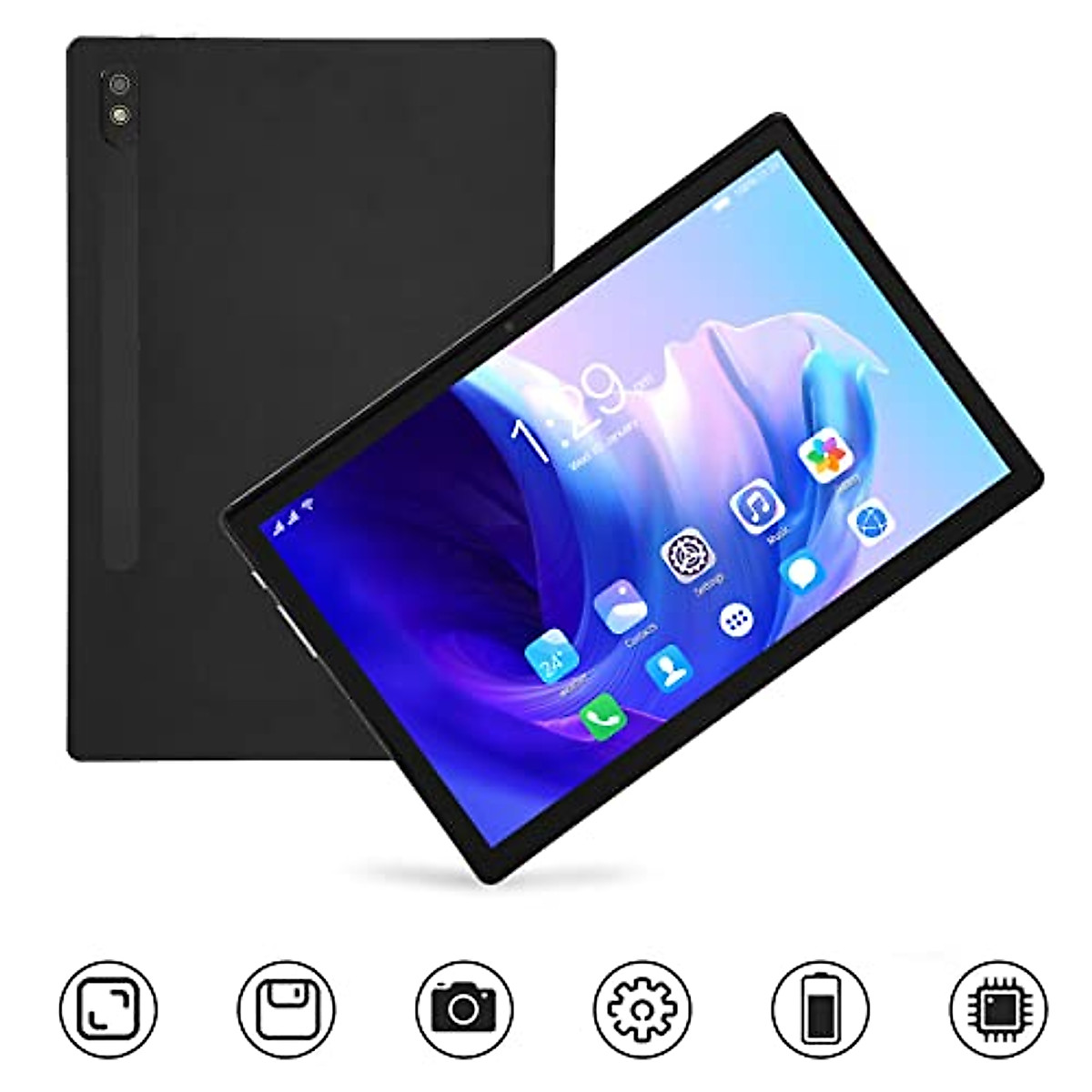 10.1 Inch Tablet, 6000mAh Battery, 128GB ROM, Dual Camera, Tablet PC, 100240V, 2.4G5G (US Plug)
