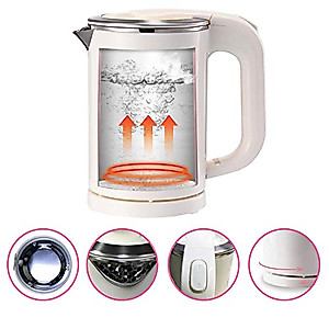 EAMATE 0.5L Portable Travel Electric Kettle Suitable For Traveling Cooking, Boiling (White)
